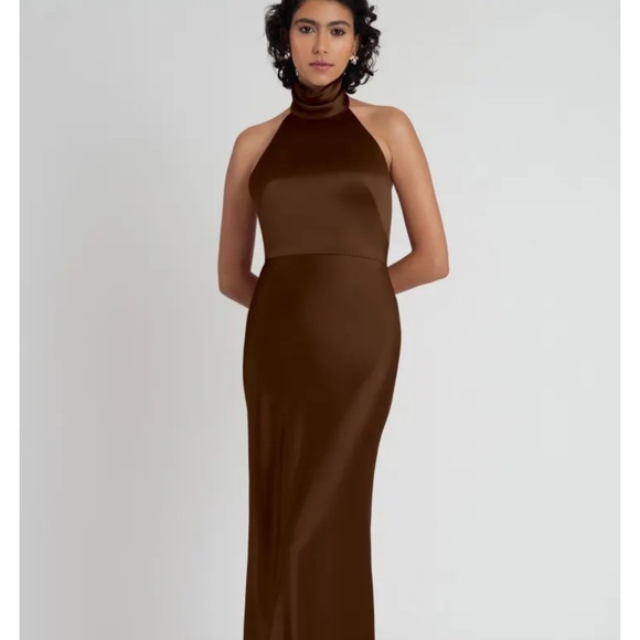 Jenny Yoo | Dresses | Jenny Yoo Nicole Espresso Luxe Satin Dress | Poshmark